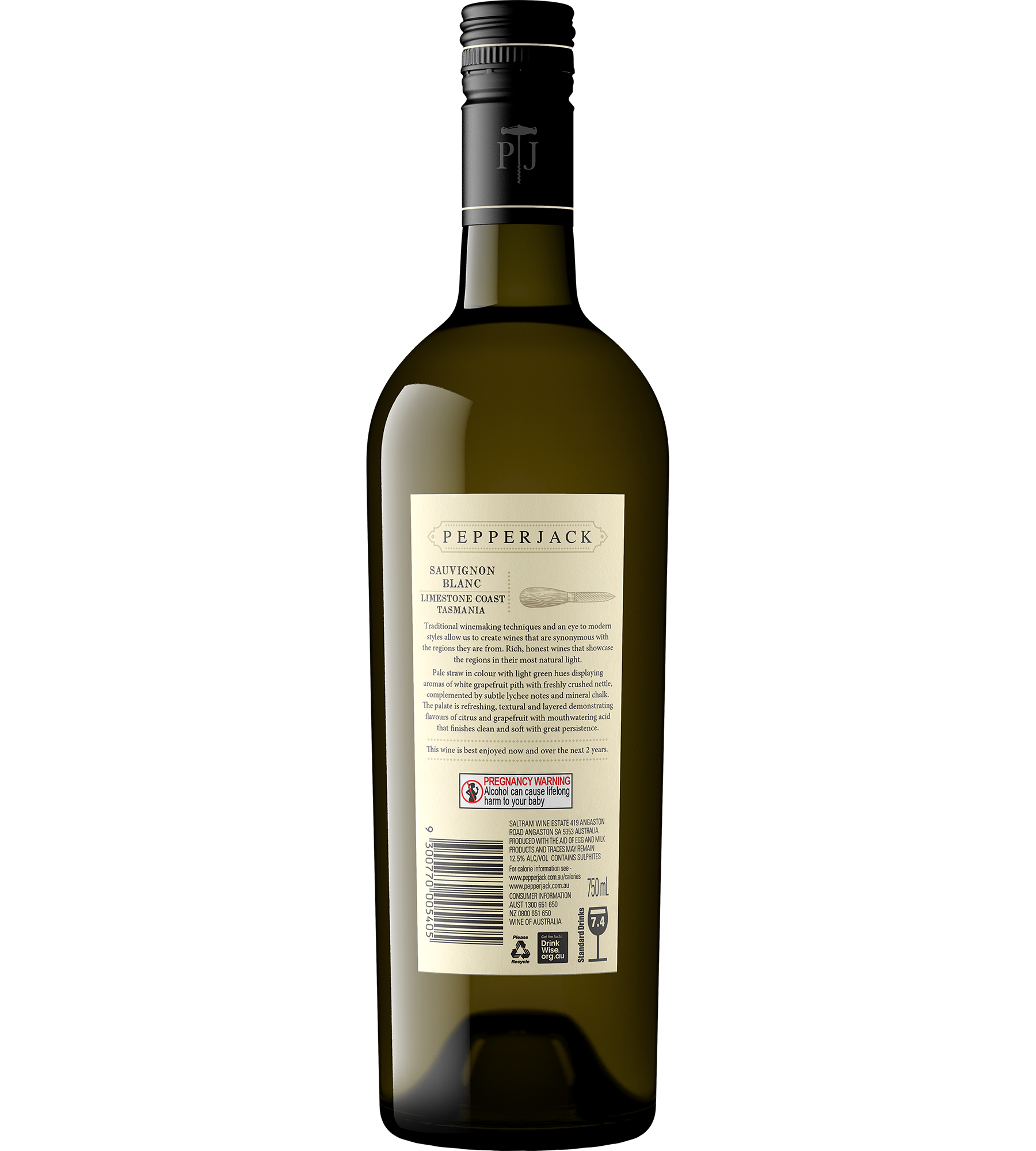 Pepperjack Limestone Coast-Tasmania Sauvignon Blanc 2024 | Saltram